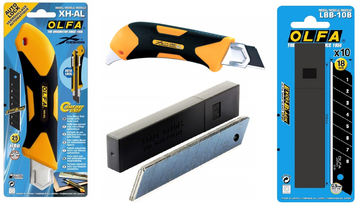 Olfa L5-AL X-Design Cutter with 10 Blade Pack Set — Nap 'N' Bristle